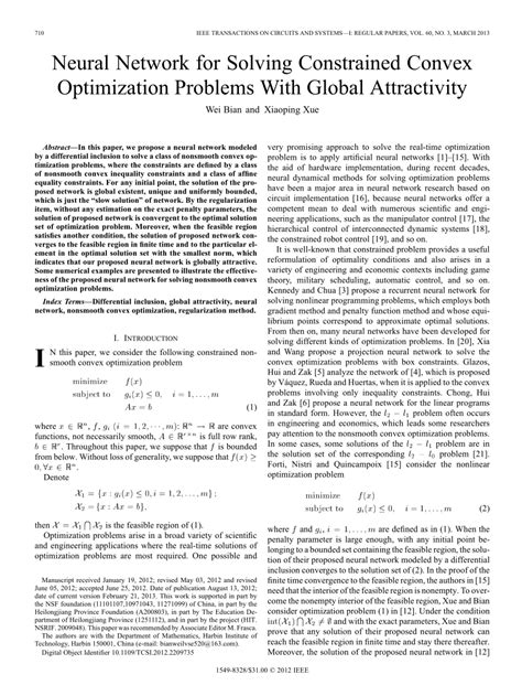 pdf neural network for solving constrained convex optimization
