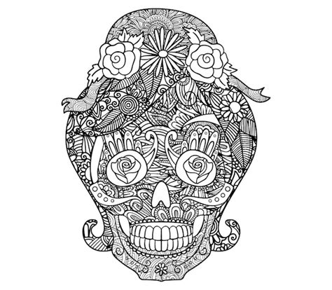 Premium Vector Hand Draw Skull With Floral Style Illustration For Adult Tshirt Design