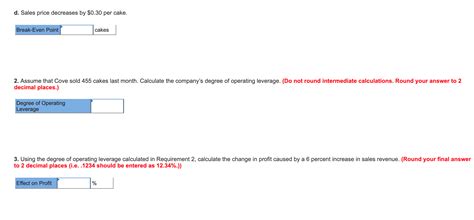 Solved E Analyzing Changes In Price Cost Structure Chegg Com