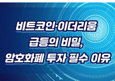 비트코인·이더리움 급등의 비밀 암호화폐 투자 필수 이유