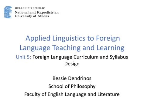 Foreign Language Curriculum And Syllabus Design Doc