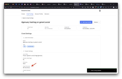 current crawl time limit doesn t display when editing · issue 480