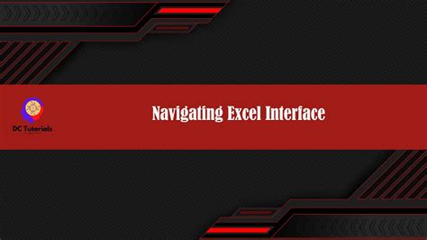 Navigating Excel Interface Data Analyst Youtube