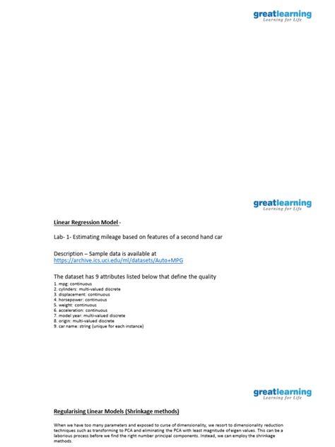 Regularization Pdf Linear Regression Principal Component Analysis