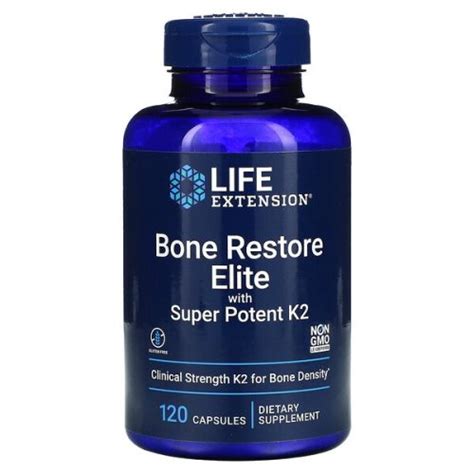 Bone Restore Elite With Super Potent K2 120 Capsules Life Extension
