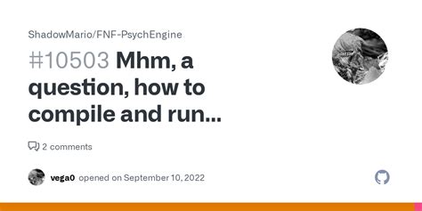 mhm a question how to compile and run project · issue 10503
