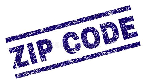 Grunge Textured Zip Code Stamp Seal Stock Vector Illustration Of
