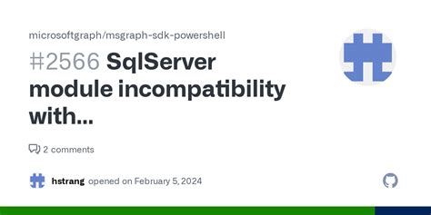 Sqlserver Module Incompatibility With Microsoftgraphauthentication · Issue 2566