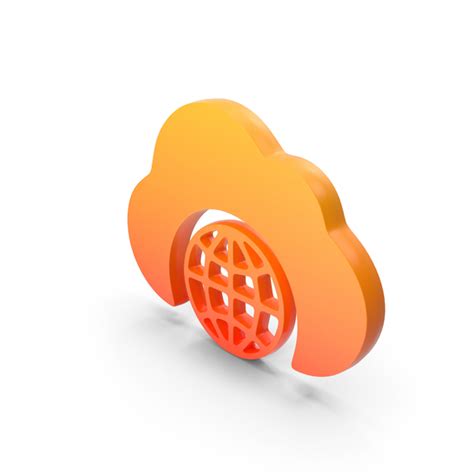 Orange Cloud Web Symbol 3d Object 2298838799 Shutterstock