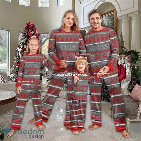 Eicher Tractor Logo Pattern Pajamas Set Ugly Christmas Men Women