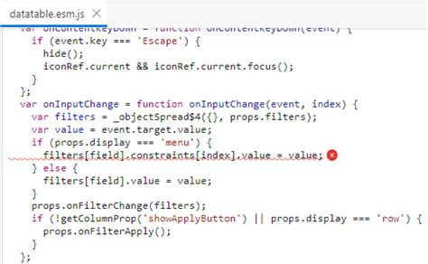 Datatable Filtering Fails With Single Filter In Menu Mode · Issue