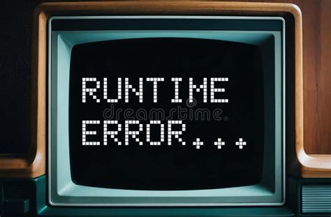 Runtime Error Word Text On Tv Screen Stock Illustration Illustration Of Fault Malfunction