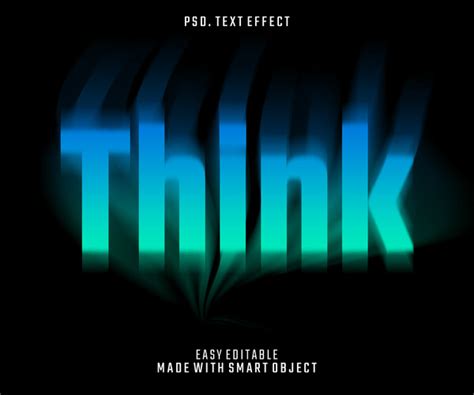 Artstation 3d Think Psd Fully Editable Text Effect Layer Style Psd