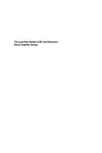 Ebook The Load Pull Method Of Rf And Microwave Power Amplifier Design