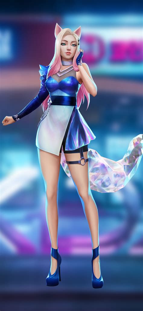 Ahri Wallpaper 4k Kda K Pop Neon Background