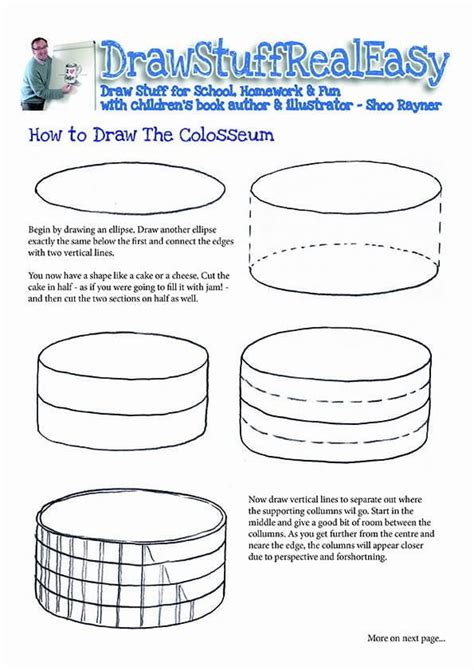 How To Draw The Colosseum Real Easy Step By Step With Easy Spoken Instructions Shoo Rayner