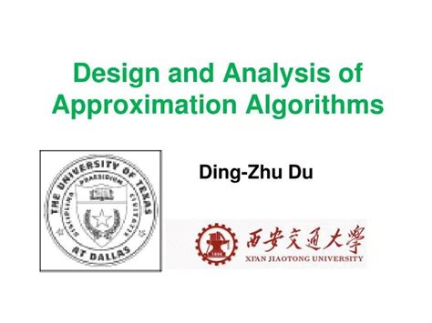 ppt design and analysis of approximation algorithms powerpoint