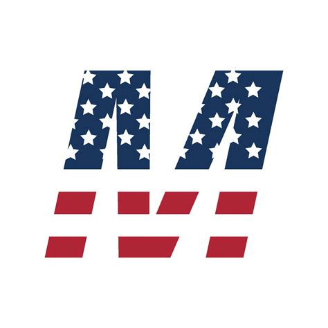 English Alphabet With Usa Flagletter M With American Flag 23960040