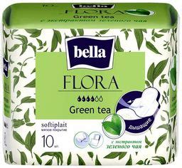 Bella flora прокладки, 4 капли, с экстрактом зеленого чая, 10 шт ...