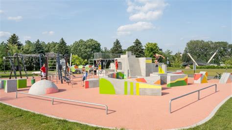 Parc De La Pointe Aux Lièvres Zone Dentraînement Urbain Unique Au