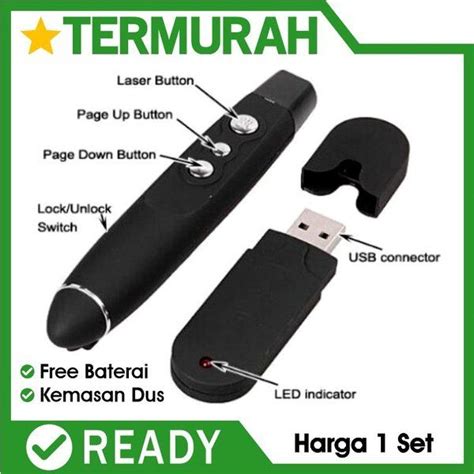 Pp1000 Laser Pointer Alat Wireless Presentasi Usb Presenter Pp 1000 Power Point Ppt Lazada