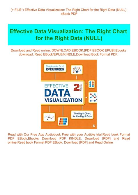 P D F FILE Effective Data Visualization The Right Chart For The Right Data NULL EBook PDF