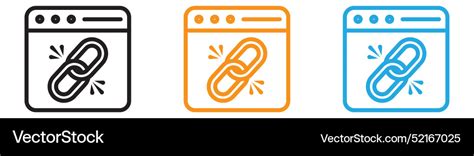 Backlink Icon Logo Set Collection For Web App Ui Vector Image