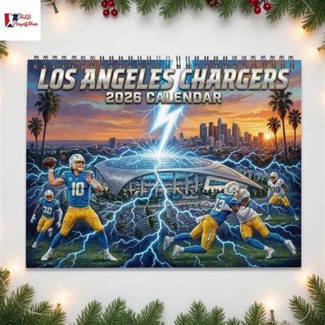 Los Angeles Chargers 2026 Wall Calendar Mlbplayoffshop