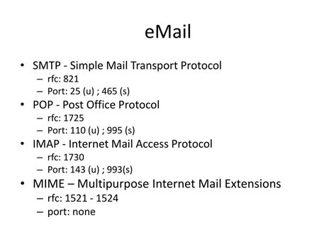 PPT EMail Protocols PowerPoint Presentation Free Download ID