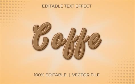 Premium Vector Text Effect Vector Design With Coffe