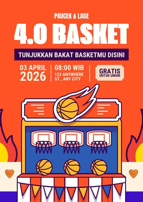 Gratis Contoh Poster Basket Keren Canva