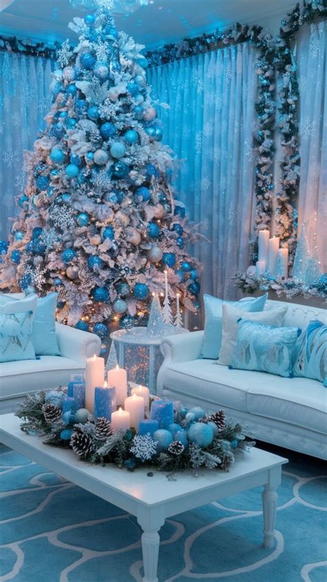 Cozy Living Room With An Icy Blue Monochromatic Theme Decor Ideas For