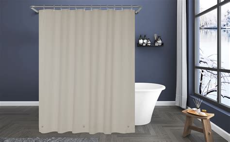 Titanker Plastic Shower Curtain Liner 72x72 Tan Shower