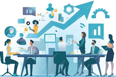 Modern Corporate Environment Diverse Team Of Professionals Collaborates Around A Conference