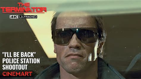 Terminator 1984 Ill Be Back Police Station Shootout Scene 4k
