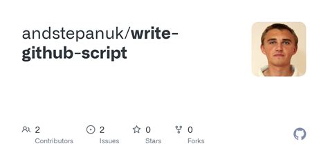 Github Andstepanukwrite Github Script