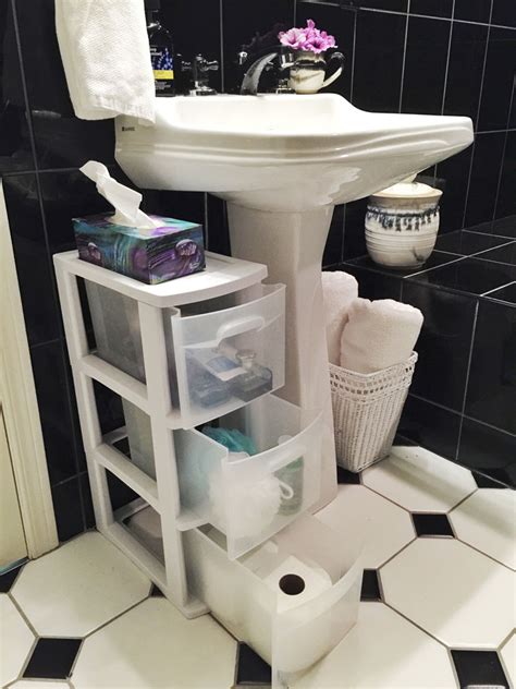Storage Ideas For Bathroom With Pedestal Sink