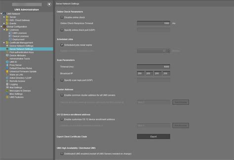 Server Network Settings In The Igel Ums