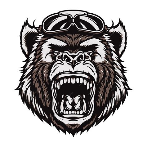 Premium Vector Ferocious Bear