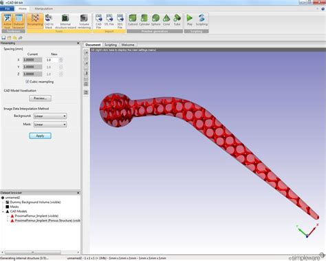 Cad Module In Action Internal Lattice Structure Generation Inside A