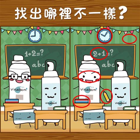 【找出不一樣🔍 X 你有得💯分嗎 】 病毒崩virusbom 您育兒的好幫手