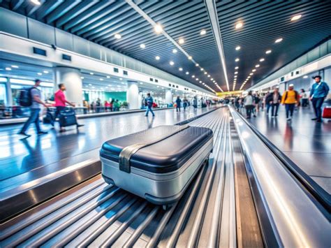 Highspeed Airport Luggage Conveyor System In Action Stateoftheart Machinery At Work Stock