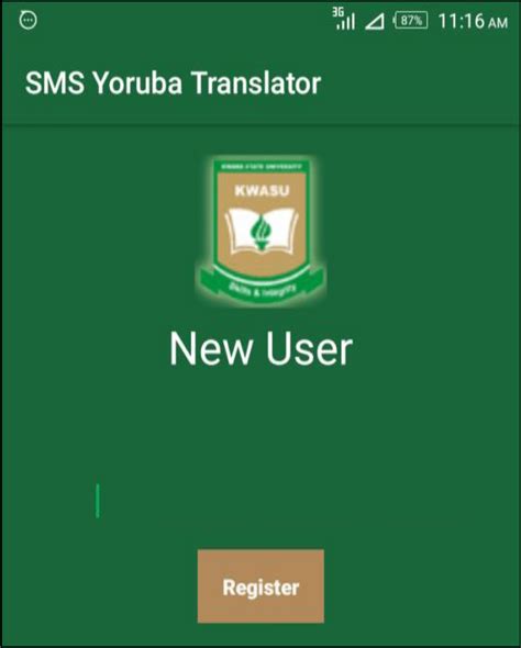 Registration Interface For First Time Users Download Scientific Diagram