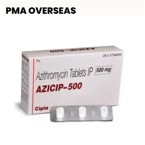 Azicip 500 Mg Cipla Antibiotic Drugs At ₹ 71strip Of 3 Tablets