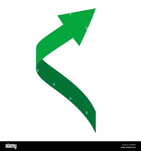 Spiraling Green Arrow Ascending Indicating Growth And Positive Direction Stock Vector Image
