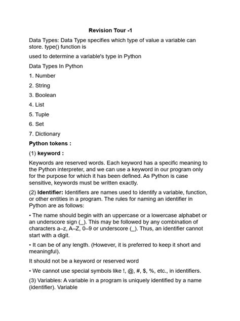 Revision Tour Download Free Pdf Parameter Computer Programming