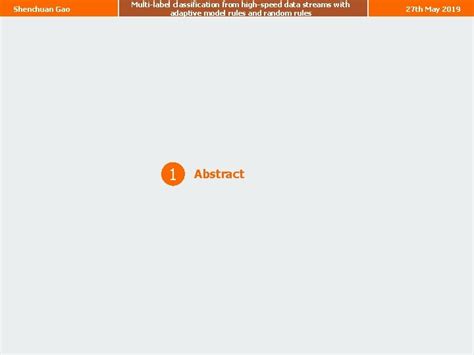 Multilabel Classification From Highspeed Data Streams With Adaptive