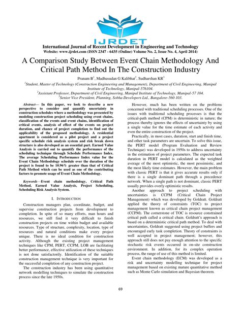 Pdf Application Of The Event Chain Project Management Methodology To A Mining Stope