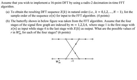Solved Assume That You Wish To Implement A 16 Point Dft By