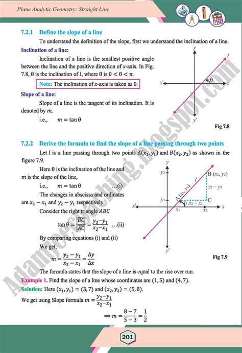 Adamjee Coaching Plane Analytic Geometry Straight Line Mathematics